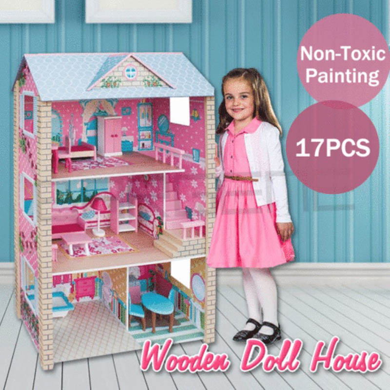 Buy Strawberries & Berries Crush Wooden Doll Playhouse online for Kids