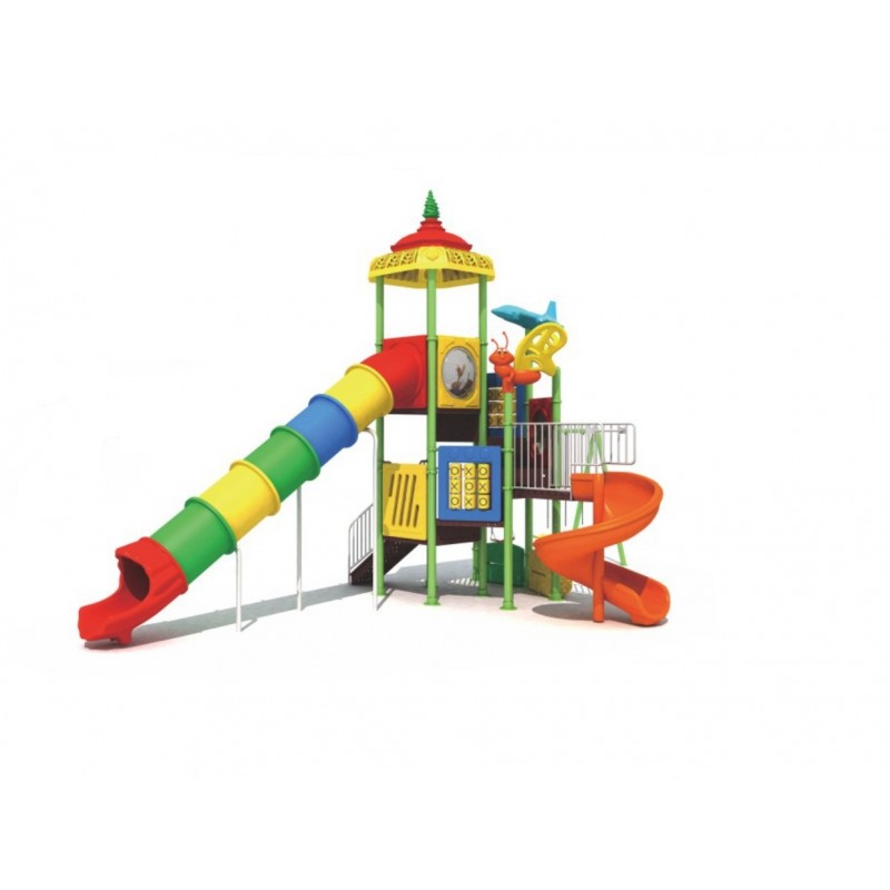 Buy KIDS PLAYFUL LONG TUBE SLIDE GAME 3 SWING PLAYSET online for Kids